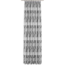 WIRTH Vorhang &raquo;Bray&laquo; Kr&auml;uselband 1 Stk. tlg. grau Jacquard, Baumwolle, Polyester 145cm, Kr&auml;uselband, 132cm