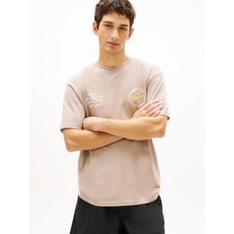 Tommy Jeans Herren T-Shirt &raquo;TJM RELAXED SIGN CIRCLE&laquo; mit Markenprint, Rundhals beige M