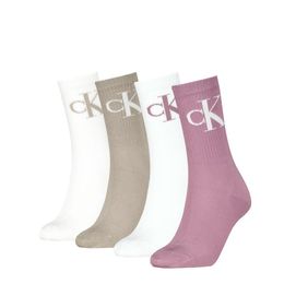 Calvin Klein Jeans Damen Socken &raquo;CKJ WOMEN SOCK 4P MONOGRAM ECOMM&laquo; 4 Paar tlg. 39-42