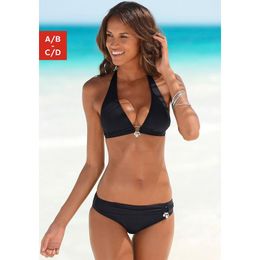 s.Oliver Damen s.Oliver Triangel-Bikini &raquo;Tonia&laquo; mit herausnehmbaren Cups, im Nacken zu binden, im R&uuml;cken zu schlie&szlig;en schwarz 32, Cup A/B