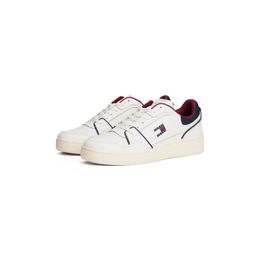 Tommy Jeans Herren Sneaker &raquo;TJM RETRO BASKET&laquo; , Freizeitschuh, Halbschuh, Schn&uuml;rer mit Lochmuster wei&szlig; 41