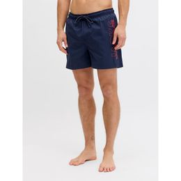 Jack & Jones Jack & Jones Herren Badeshorts &raquo;JPSTMAUI WAVE LOGO SWIM SHORTS SN&laquo; Kunstfaser, normal geschniten blau S, N-Gr