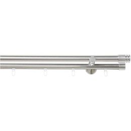 GOOD LIFE Kombi-Vorhangstange &raquo;Mira&laquo; &Oslash; 20 mm 2 l&auml;ufig-l&auml;ufig Fixma&szlig; silber Aluminium, Kunststoff, Metall B/L: 120cm &Oslash; 20mm, 2 l&auml;ufig