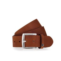 Mustang Herren Mustang Lederg&uuml;rtel 1 Stk. Mit Druckknopf-Applikation auf der Schlaufe, 4 cm braun 105
