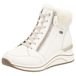 Remonte Damen Winterstiefelette , Keilabsatz, Schn&uuml;rboots mit wasserabweisender TEX-Membran wei&szlig; 36