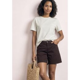 Street One Damen Street One Kurzarmshirt Sommershirt im verk&uuml;rzten Schnitt wei&szlig; 40