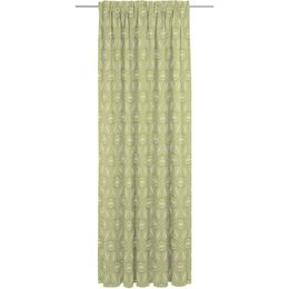 Adam Vorhang &raquo;Retro Floret&laquo; Multifunktionsband 1 Stk. tlg. aus 100% Bio-Baumwolle gr&uuml;n Jacquard, Baumwolle 225cm, Multifunktionsband, 142cm