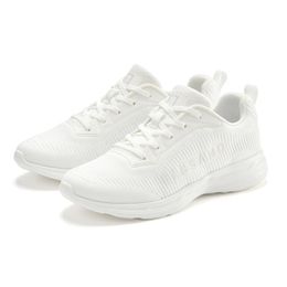 ELBSAND Damen Sneaker &raquo;Freizeitschuh, Halbschuh, Turnschuh&laquo; mit elastischen B&auml;ndern f&uuml;r schnelles Reinschl&uuml;pfen, Unisex VEGAN wei&szlig; 36