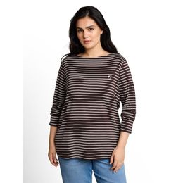 Tom Tailor Plus Damen Tom Tailor PLUS Langarmshirt im Streifen-Design 50