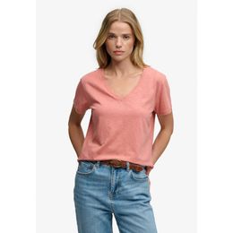 Superdry Damen T-Shirt &raquo;STUDIOS SLUB EMB VEE TEE&laquo; Baumwollmischung, relaxed fit M