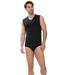 Mey Herren Tanktop &raquo;Dry Cotton&laquo; mit V-Ausschnitt, breite Tr&auml;ger, Single Jersey-Qualit&auml;t schwarz 4 (S)
