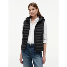 Tommy Hilfiger Damen Steppweste &raquo;LW PADDED GLOBAL STRIPE VEST&laquo; Global Serie TH WOMEN, abnehmbare Kapuze, &Uuml;bergangsweste schwarz XS (34)