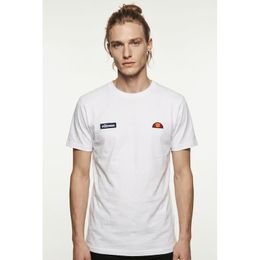 Ellesse Herren T-Shirt &raquo;FLORAN TEE&laquo; mit Rundhalsausschnitt, Kurzarm-Design, aus Baumwolle, normale L&auml;nge wei&szlig; L