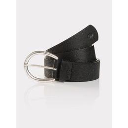 Tom Tailor Damen Tom Tailor Lederg&uuml;rtel 1 Stk. mit 3,0 cm Breite f&uuml;r l&auml;ssige Casual- und Denim-Outfits schwarz 85