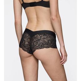 Triumph Damen Slip &raquo;Body Make-Up Illusion Lace&laquo; florale Stretch-Spitze, glatter Bund, Mikrofaser, nahtlos schwarz 46