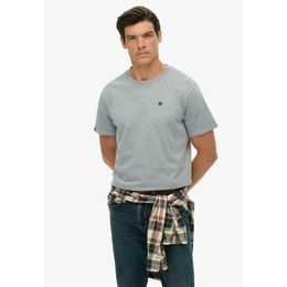 Superdry Herren Rundhalsshirt &raquo;ESSENTIALS RELAXED TEE&laquo; Relaxed Fit, aus Baumwolle und Single Jersey, mit Logostickerei blau XXL
