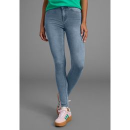 Arizona Damen Skinny-fit-Jeans &raquo;Ultra Stretch&laquo; skinny-fit, betonte Taille, shaping-Effekt, high Waist blau 34, N-Gr