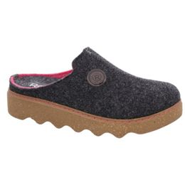 Rohde Damen Pantoffel &raquo;Foggia-D&laquo; Hausschuh, Clog, zweifarbiger Homeslipper mit Profilsohle grau 39