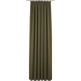 WIRTH Vorhang &raquo;Torbole&laquo; Kr&auml;uselband 1 Stk. tlg. gr&uuml;n Jacquard, Baumwolle, Polyester 245cm, Kr&auml;uselband, 132cm