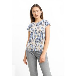soyaconcept Damen soyaconcept T-Shirt &raquo;SC-ARETHA 38&laquo; aus Polyester, lockere Passform, Kurzarm, Rundhalsausschnitt blau XL