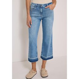 Cecil Damen Straight-Jeans &raquo;Style Neele&laquo; Verk&uuml;rzte Jeans mit fransigem Saum 27, L&auml;nge 26