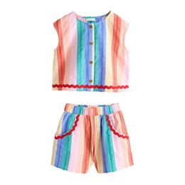 Next Set girl size 92 Blue / Yellow / Light pink / Red