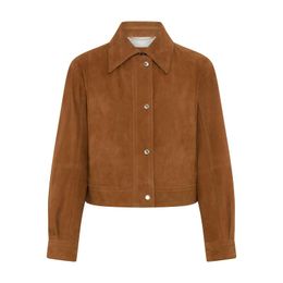 BOSS Orange Damen BOSS Orange Lederjacke &raquo;Salisa Premium Damenmode&laquo; Blouson aus Veloursleder braun 38 Trachtenmode