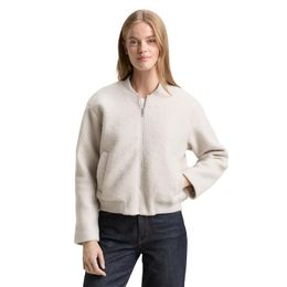 Tom Tailor Denim Damen Tom Tailor Denim Cabanjacke ohne Kapuze mit weichem Teddyfell-Fleece XS