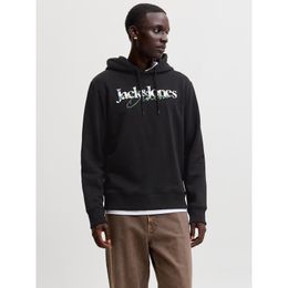 Jack & Jones Jack & Jones Herren Kapuzensweatshirt &raquo;JJTOM SWEAT HOOD&laquo;, Baumwollmischung, normal geschnitten schwarz XL
