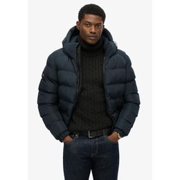 Superdry Herren Steppjacke &raquo;HOODED SPORTS PUFFER JACKET&laquo; mit Kapuze Kunstfaser, relaxed fit blau S