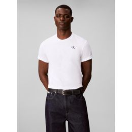 Calvin Klein Jeans Herren T-Shirt R&uuml;ckendruck, Regular Fit wei&szlig; M