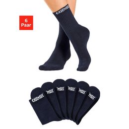 Chiemsee Damen Tennissocken &raquo;Sportsocken Damen Herren Socken verst&auml;rkt Atmungsaktive Baumwolle&laquo; Packung, Crew Socken, 6 Stk. tlg. mit eingestricktem 