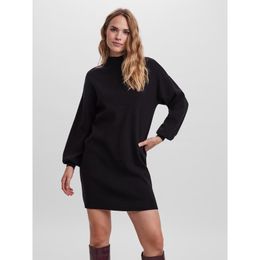 V&eacute;ro Moda Vero Moda Damen Strickkleid &raquo;VMNANCY LS FUNNELNECK DRESS GA NOOS&laquo; Viskosemischung, loose fit schwarz M, N-Gr