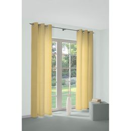WIRTH Vorhang &raquo;Niederau&laquo; &Ouml;sen 1 Stk. tlg. gold Jacquard, Polyacryl, Polyester 145cm, &Ouml;sen, 132cm