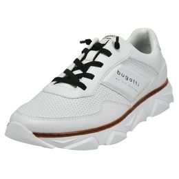 Bugatti Herren Bugatti Slip-On Sneaker , Freizeitschuh, Halbschuh, Slipper mit Kontrast-Rahmenbesatz wei&szlig; 45