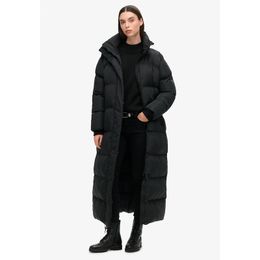 Superdry Damen Steppjacke &raquo;MAXI LONGLINE PUFFER JACKET&laquo; mit Kapuze Oversize-Passform, aus Polyester, mit Rei&szlig;verschluss schwarz L