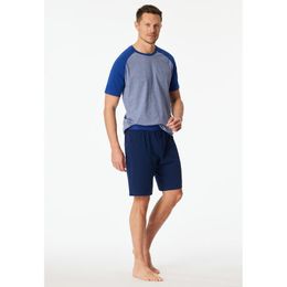 Schiesser Herren Shorty &raquo;95/5 Nightwear&laquo; 2 mit Rundhalsausschnitt, Kurzarm, in Single-Jersey Qualit&auml;t 50