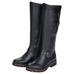 Remonte Damen Winterstiefel , Blockabsatz, Langschaftstiefel, Wechselfu&szlig;bett, XL-Schaft schwarz 42, XL-Schaft