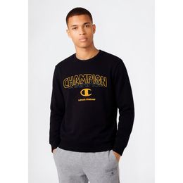 Champion Herren Sweatshirt &raquo;Graphic Terry Crewneck Sweatshirt&laquo;, mit Rundhalsausschnitt, ohne Verschluss, aus Baumwolle und Polyester schwarz XL