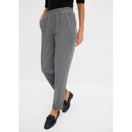 bonprix Damen bonprix Schlupfhose aus Polyester, Viskose und Elasthan, regular fit Passform, modisch grau 52/54 (XXL), N-Gr