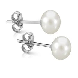 Firetti Damen Paar Ohrstecker &raquo;Schmuck Geschenk Silber 925 Ohrschmuck Ohrringe&laquo; Made in Germany - mit S&uuml;&szlig;wasserzuchtperle 8, Perlen Silber 925 (