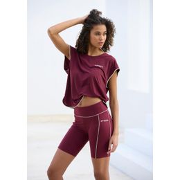 Copenhagen Studios Damen Funktionsshorts mit Handytasche am Bein rot S (36/38), N-Gr