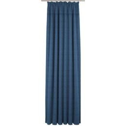 WIRTH Vorhang &raquo;Wiessee&laquo; Kr&auml;uselband 1 Stk. tlg. blau Jacquard, Baumwolle, Leinen, Modal 125cm, Kr&auml;uselband, 75cm