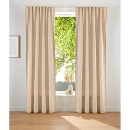 LeGer Home by Lena Gercke Vorhang &raquo;LESKA&laquo; Multifunktionsband 1 Stk. tlg. blickdicht, glatt, gewebt, monochrom, verschiedene Gr&ouml;&szlig;en beige Jacquard, 