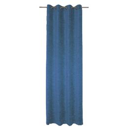 WIRTH Vorhang &raquo;B-Holmsund&laquo; &Ouml;sen 1 Stk. tlg. blau Chenille, Polyacryl 160cm, &Ouml;sen, 172cm