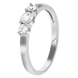 Firetti Damen Fingerring &raquo;Schmuck Geschenk Silber 925 Silberring Trilogie&laquo; mit Zirkonia (synth.) silber 17, Silber 925 (Sterlingsilber), 2mm