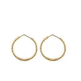 Firetti Damen Paar Creolen &raquo;Schmuck Geschenk Silber 925 Ohrschmuck Ohrringe gedrehte Optik&laquo; gold 30, Silber 925 (Sterlingsilber)