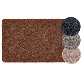 ANDIAMO Fu&szlig;matte &raquo;Samson, Made in Netherlands&laquo; rechteckig 6 mm H&ouml;he Schmutzfangmatte, waschbar, rutschhemmend, auch als 2er Set erh&auml;ltlich braun Baumwolle, 