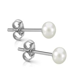 Firetti Damen Paar Ohrstecker &raquo;Schmuck Geschenk Silber 925 Ohrschmuck Ohrringe&laquo; Made in Germany - mit S&uuml;&szlig;wasserzuchtperle 5, Perlen Silber 925 (
