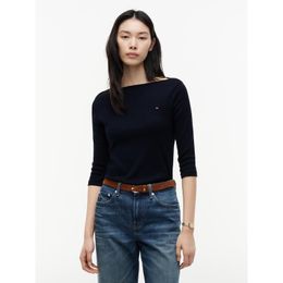 Tommy Hilfiger Damen 3/4-Arm-Shirt &raquo;NEW CODY BOAT-NECK&laquo; Baumwolle, U-Boot-Ausschnitt, Slim Fit blau XXS